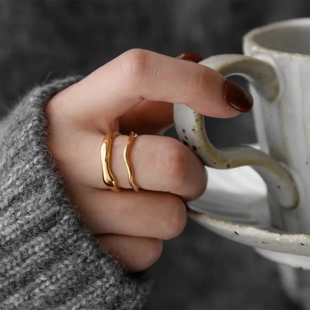 Ripple Stackable Band Ring – Victoria Emerson